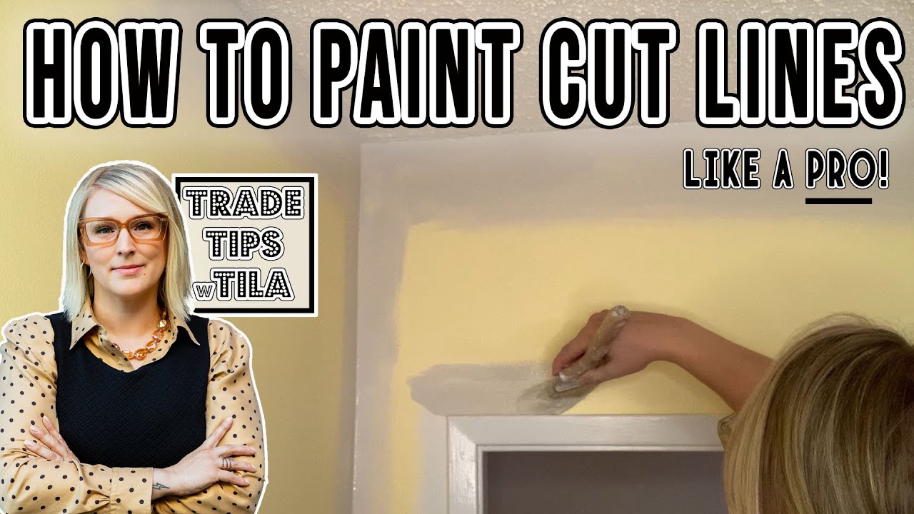How to Paint A Straight Line (WITHOUT TAPE!) - How to Cut Lines Like A ...