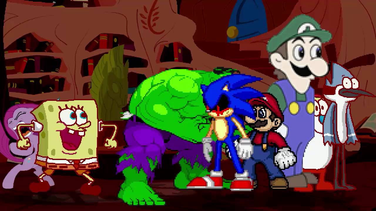 AN Mugen Requetst #714: Spongebob, Pinkamena, Weegee, Stimpy VS Sonic ...