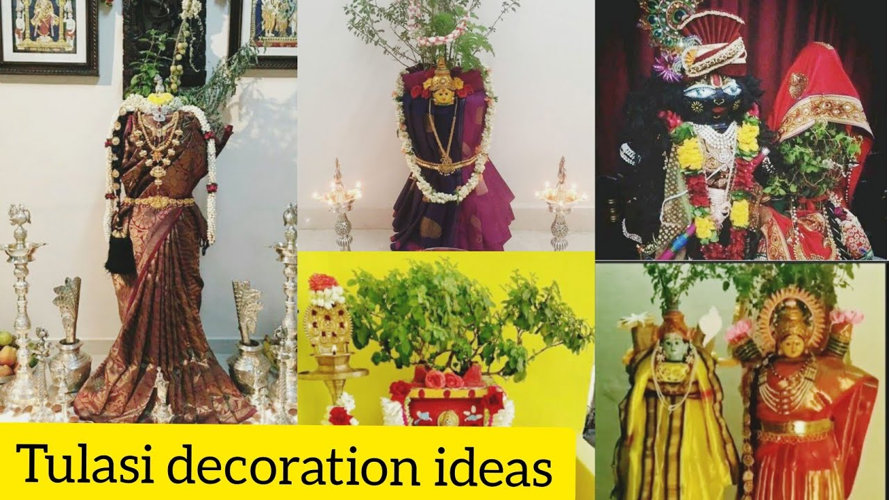 tulasi decoration ideas/tulasi alankarana ideas - YouTube