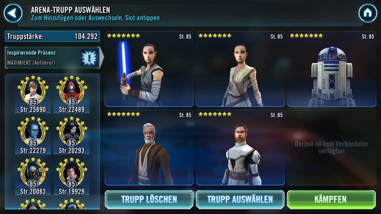 SWGOH Arena: RJT vs. CLS - YouTube