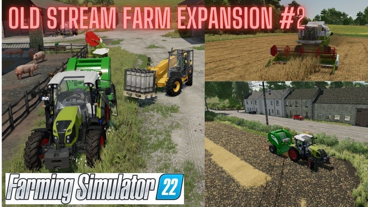 Harvesting Barley and Making Rolls FS22 The Old Stream Farm Expansion ...