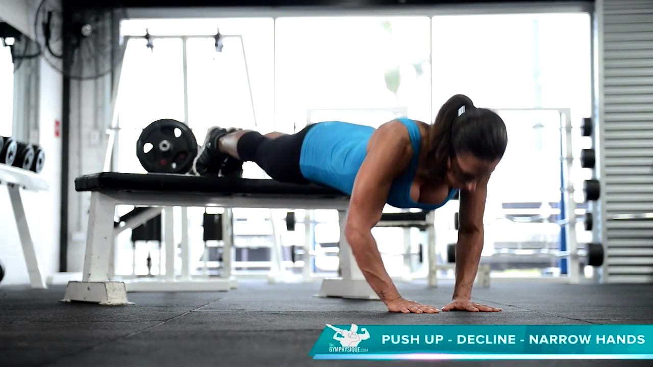 PUSH UP DECLINE NARROW HANDS - YouTube