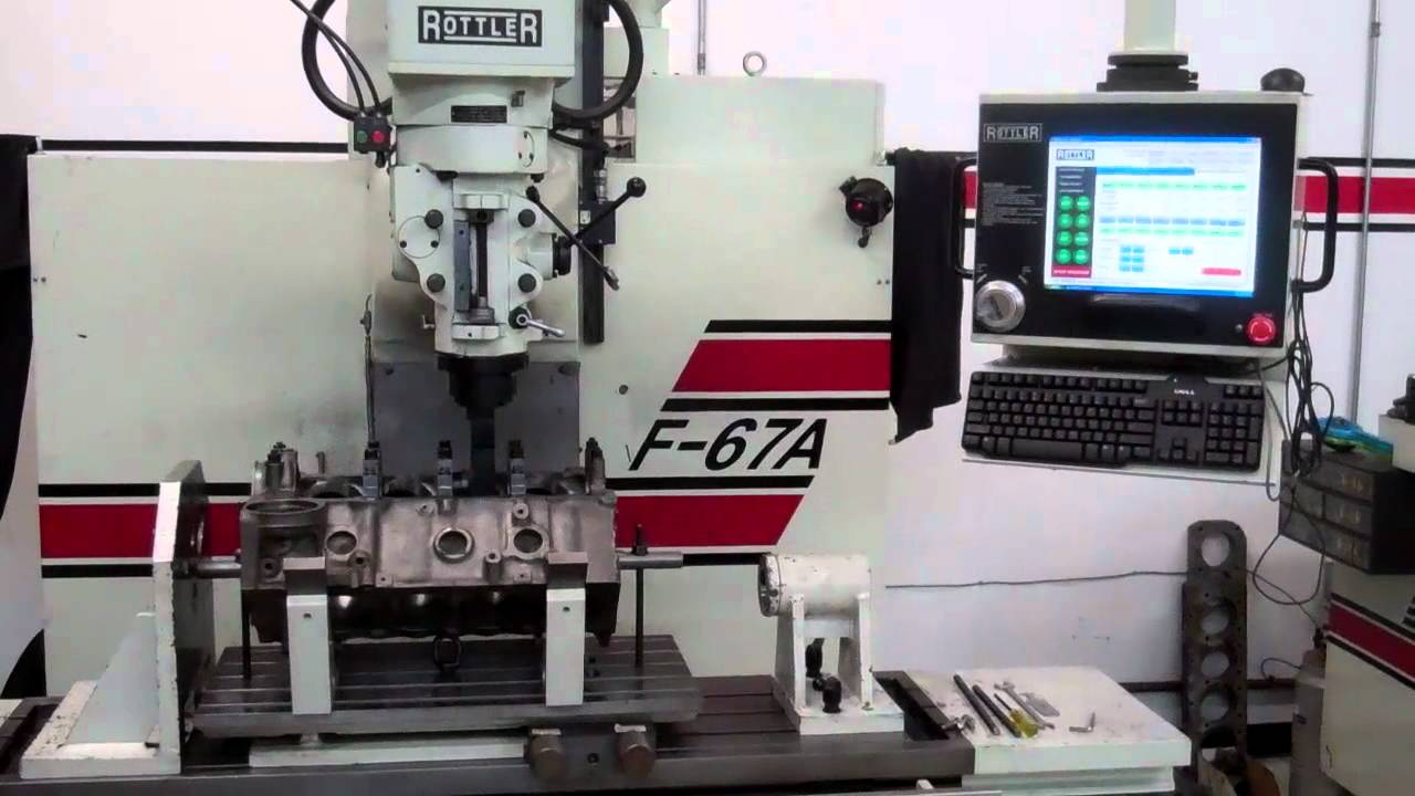line boring on Rottler F-67A - YouTube