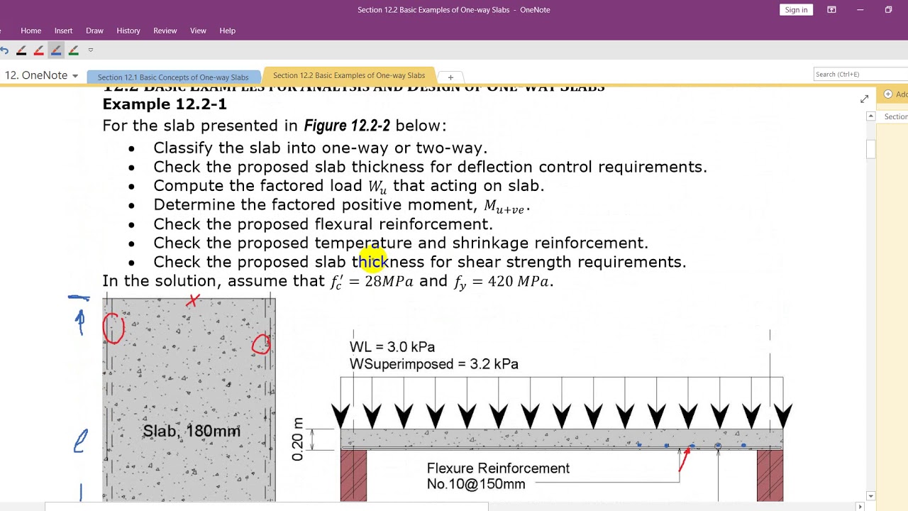 12.2 Basic Examples for Analysis and Design of One way Slabs Part I ...