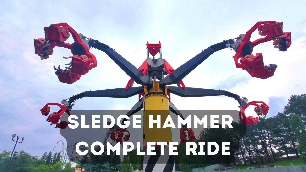 Sledge Hammer Complete Ride 4K | Canada's Wonderland - YouTube