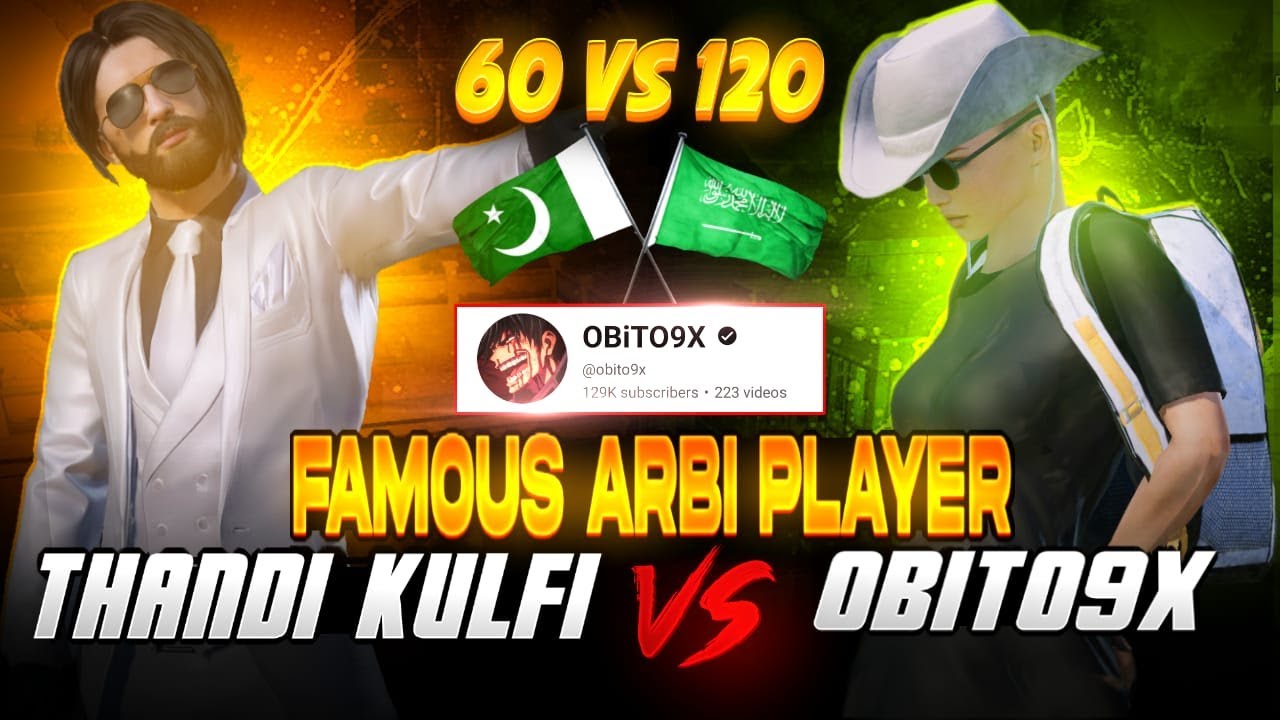 Thandi kulfi vs @obito9x | The Most famous Arbi players | Pubg Mobile ...