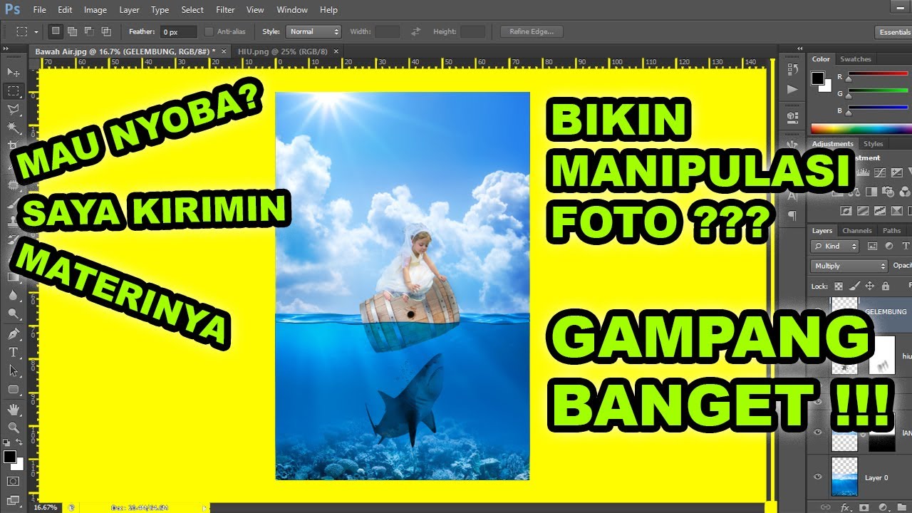 Photoshop : Buat manipulasi Foto dengan mudah - YouTube