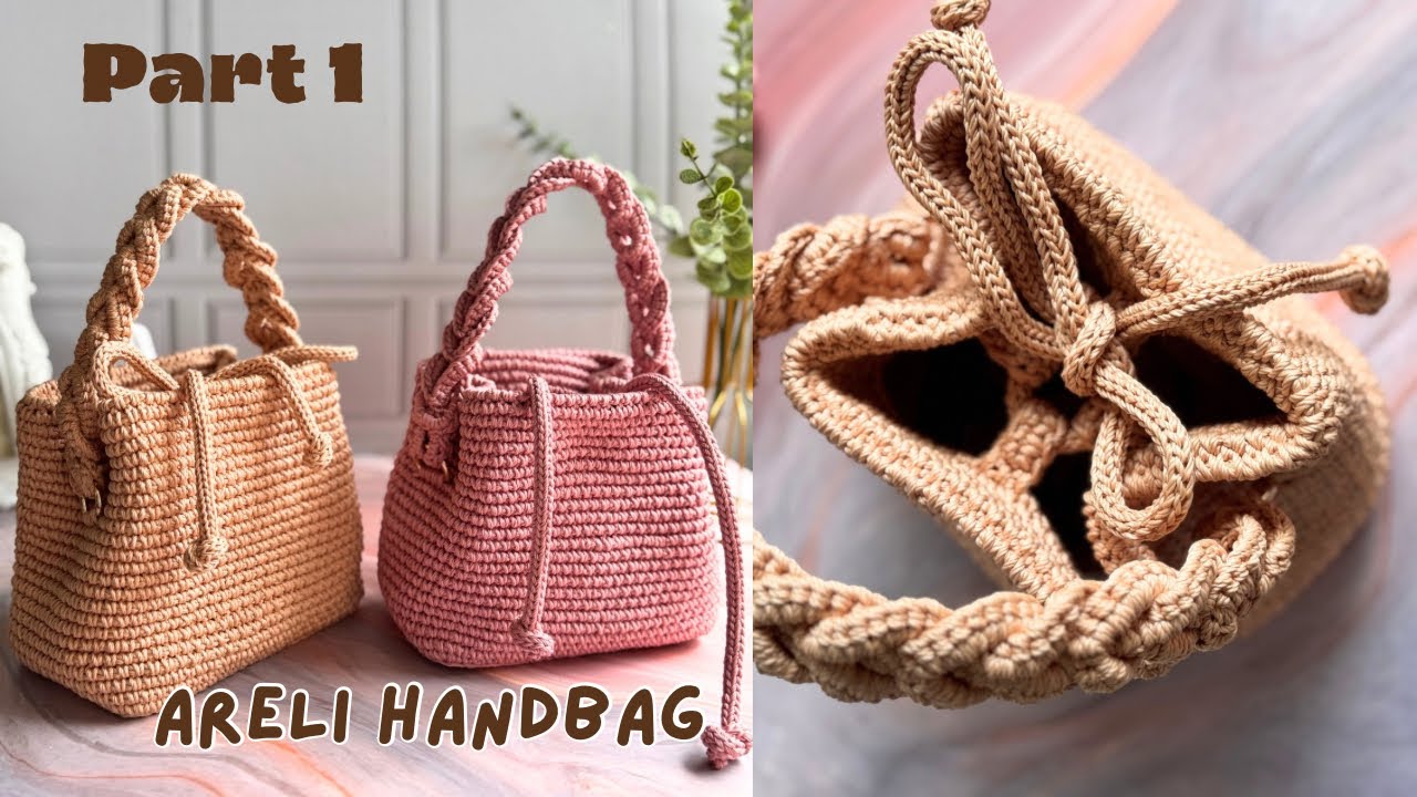 Areli handbag || tutorial tas rajut part 1 - YouTube