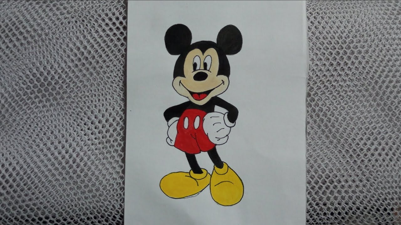 Easy Mickey Mouse Painting | How to make Cartoon in 3 min | # ...