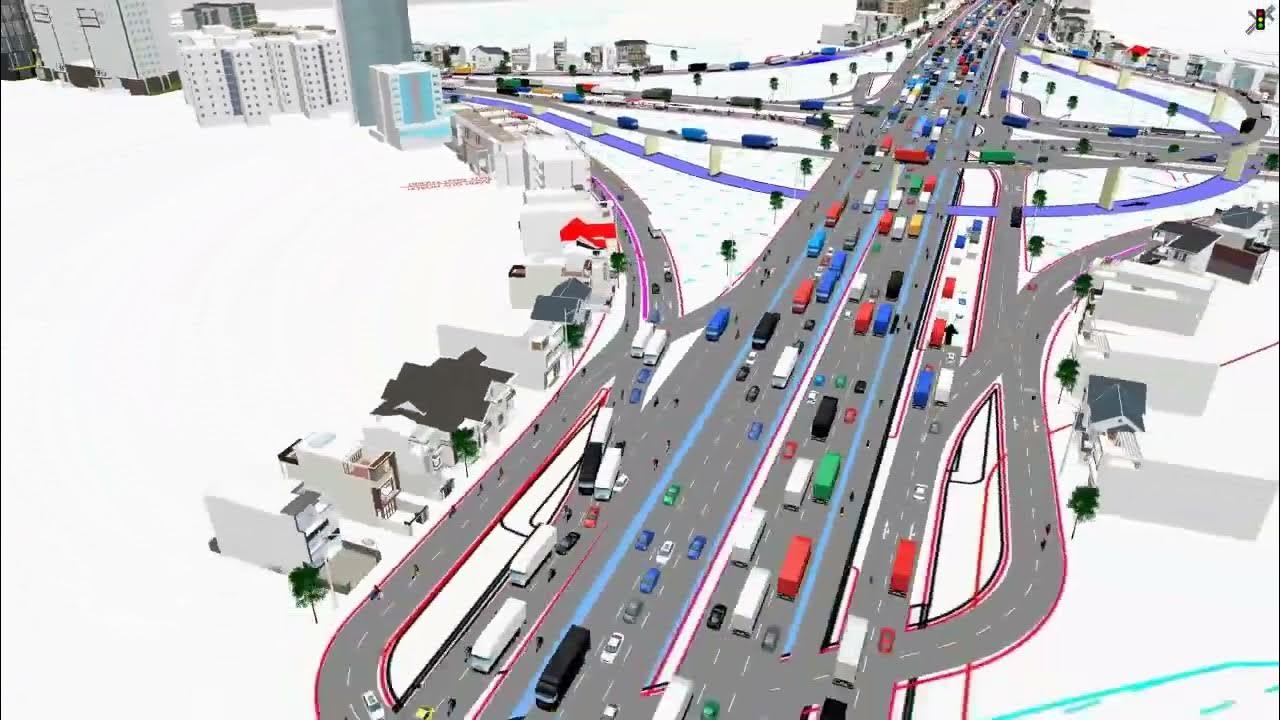 SD#4. VISSIM SIMULATION My Thuy Intersection Ho Chi Minh City Viet Nam Option 3 - YouTube