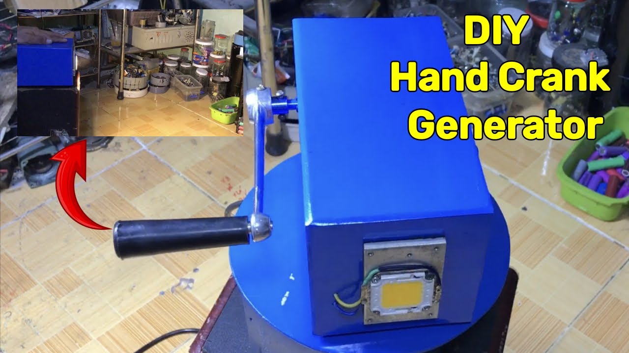 How to Make a High Power Hand Crank Generator with a Brushless Motor ...