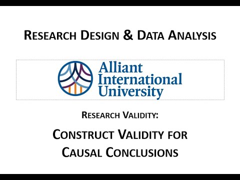 Week 12 Lecture 01 Construct Validity for Causal Conclusions - YouTube