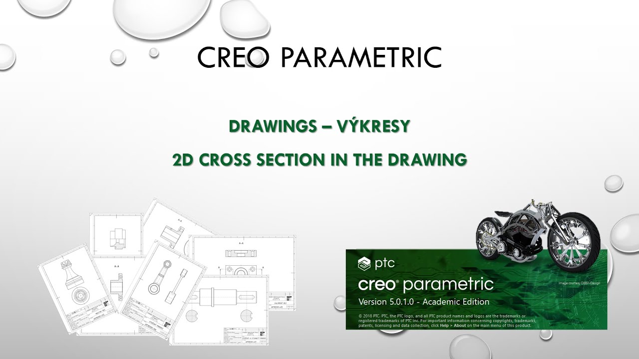 Creo 5 Výkresy Rezy a prierezy vo výkresoch - YouTube