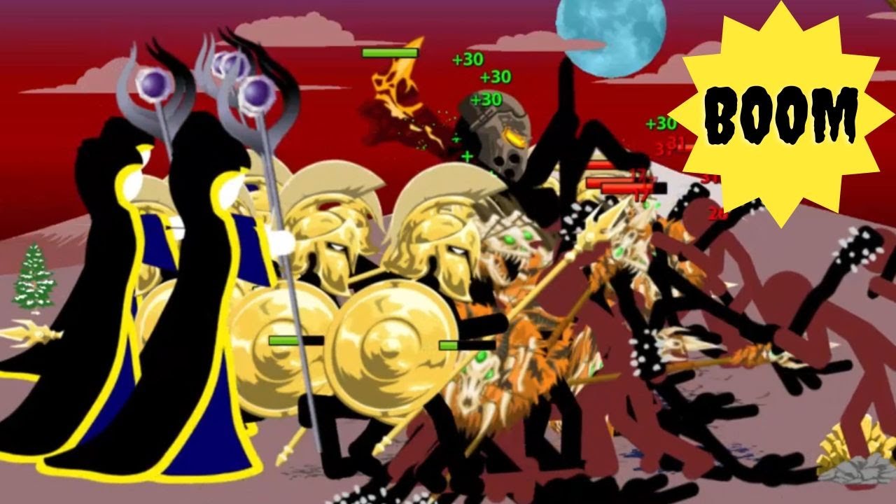 The Battle Of The Giant Army And The Giant Magician | Stickman War ...