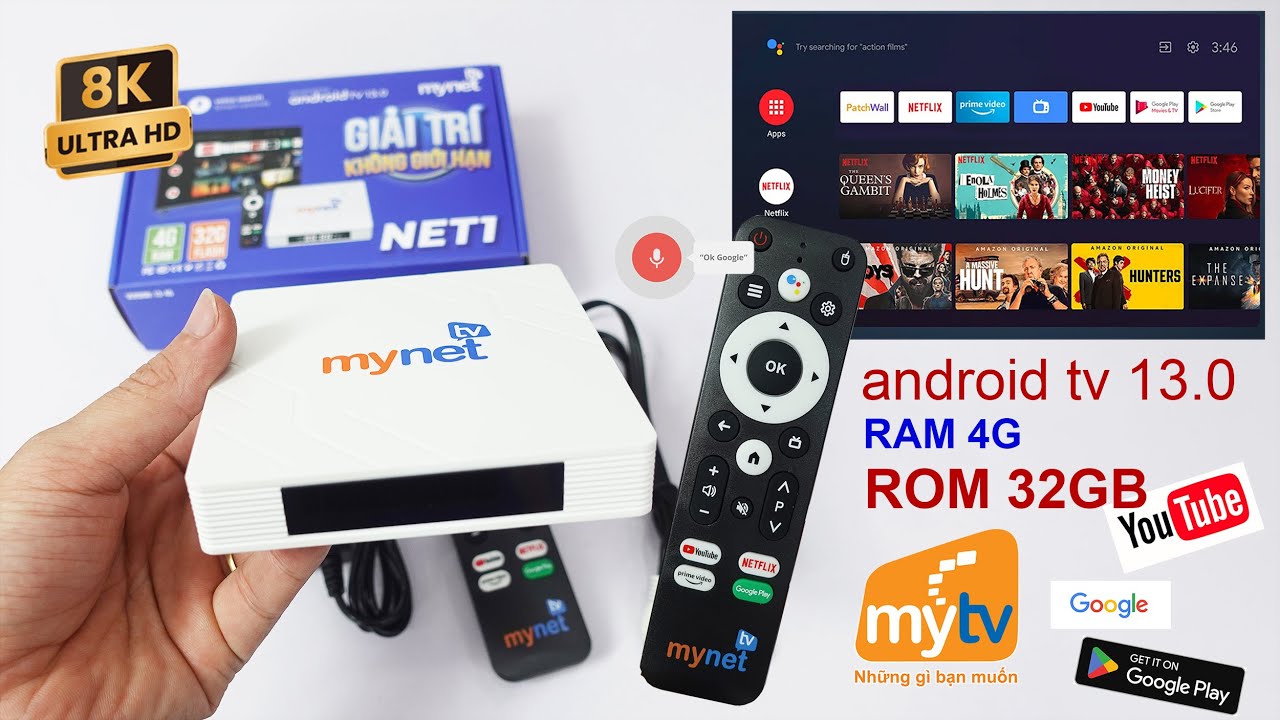 Android Box MYNET NET 1 (RAM 4G/ROM 32GB) | Xem phim 4K, Cấu hình mạnh ...