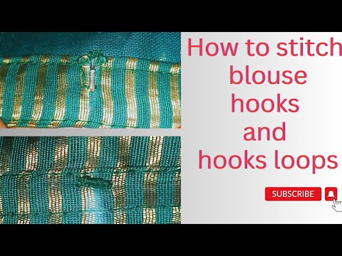 Easy way to sew blouse hooks and hooks loop || Easy method ...