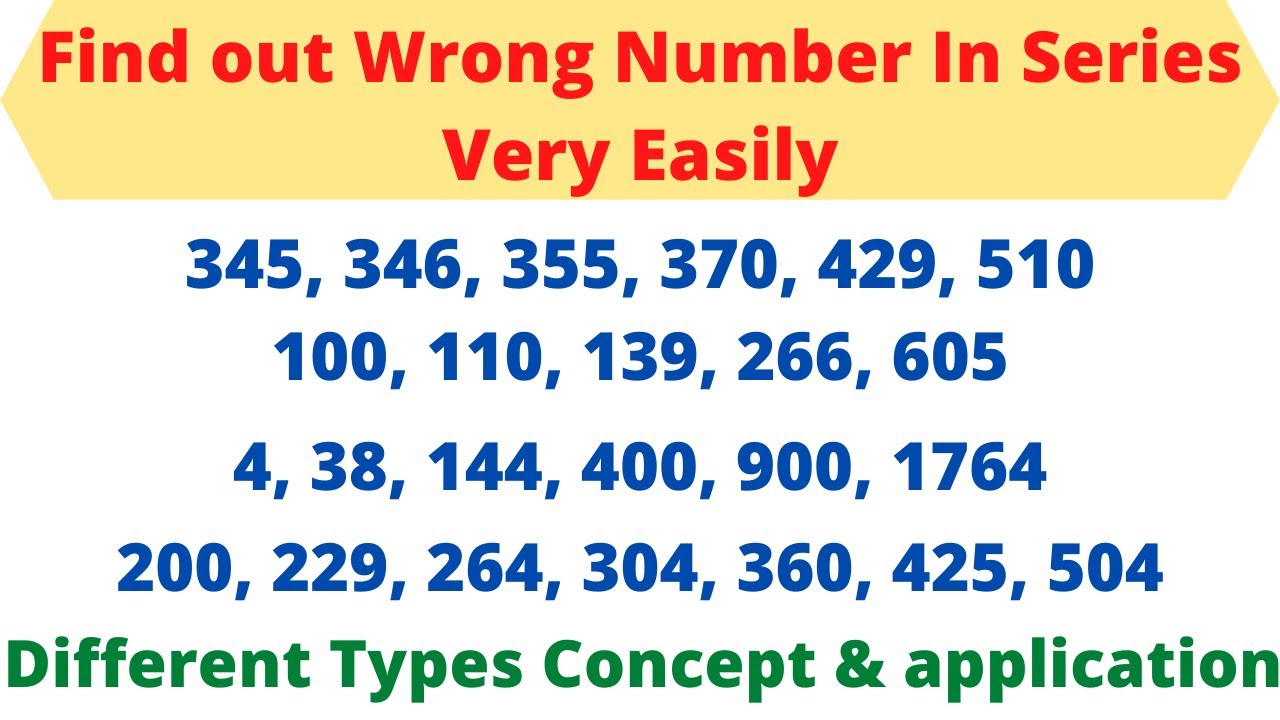 Find Out Wrong Number In Series Very Easily In Bengali YouTube Find Out Wrong Number In Series Very Easily In Bengali YouTube