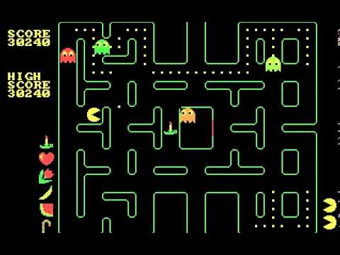 pacman dos game best level - YouTube