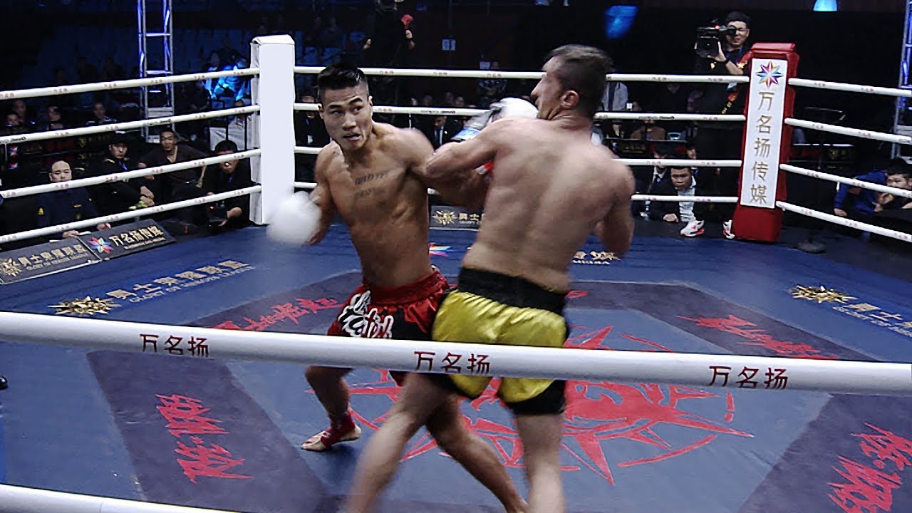 China's big-level gold boxer Zhou Tao KO highlight moment - YouTube