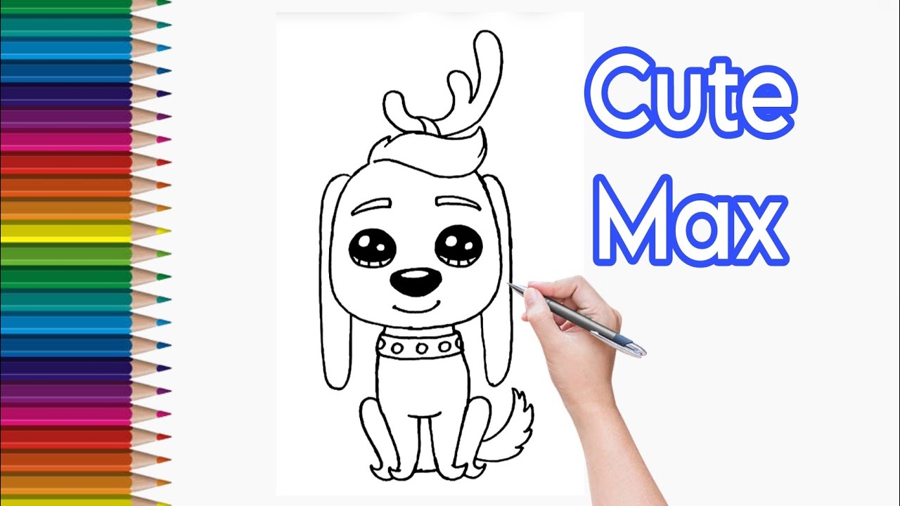 How To Draw A Cute MAX Clipart,To Draw step by step, DL cute things ...