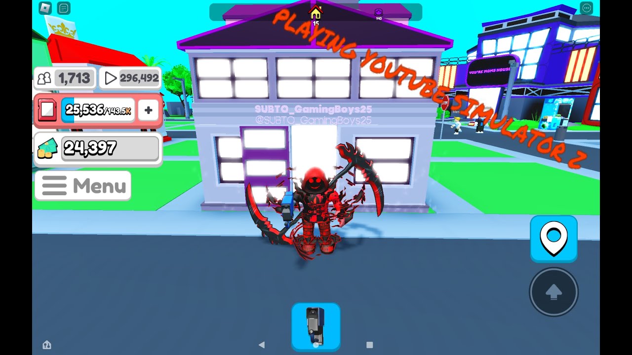 Playing YouTube Simulator Z (Roblox) - YouTube
