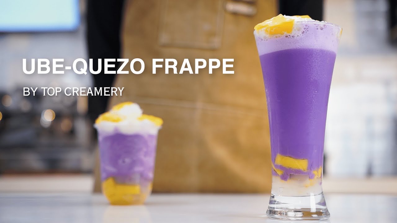 Freshening Delicious Purple Frappe | How to make Ube Quezo Frappe | TOP ...