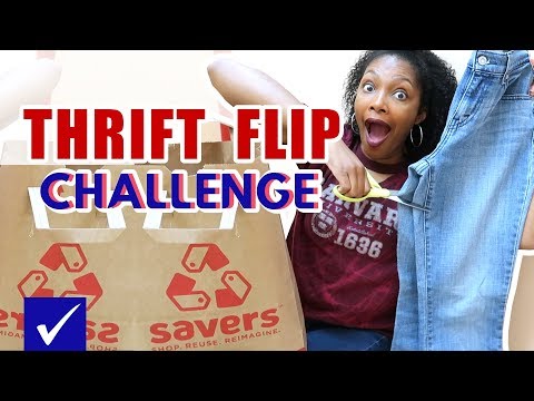 I literally CUT UP clothes in the dressing room!!! Thrift Flip Challenge