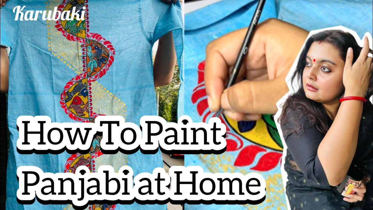 Fabric Painting Tutorial For Beginners || Acrylic Painting on Clothes # ...