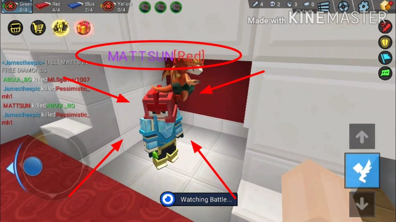 I met MATTSUN BG in Bed wars-[Blockman go] - YouTube