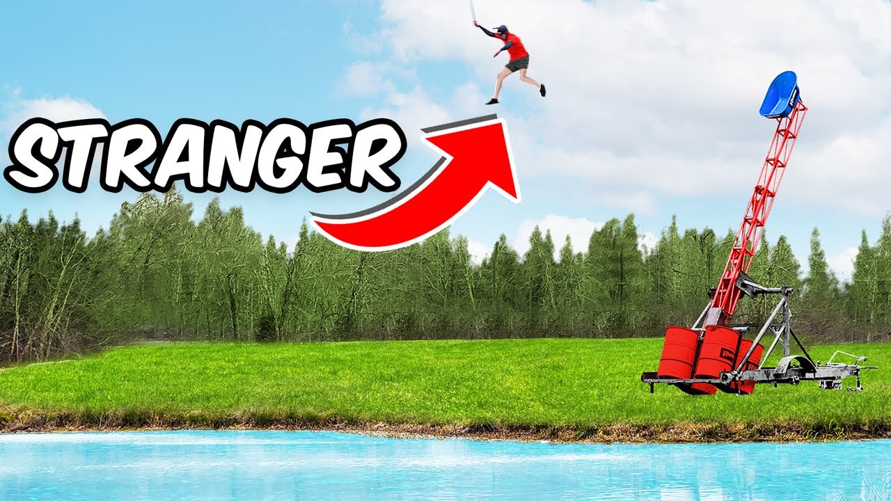 I Asked strangers to Test our Human Catapult! - YouTube