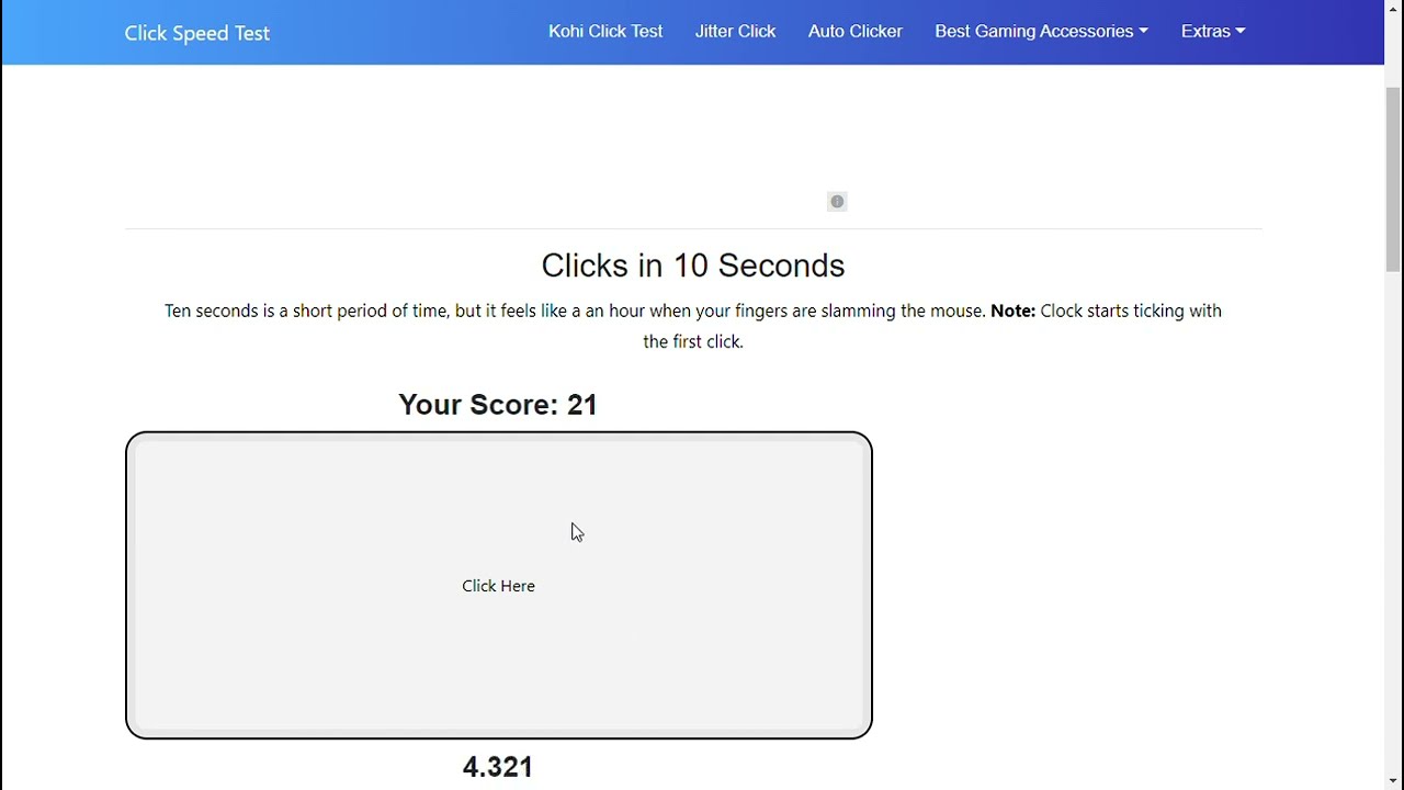 If you beat me in 10 seconds click test you get a shout out ( please be ...