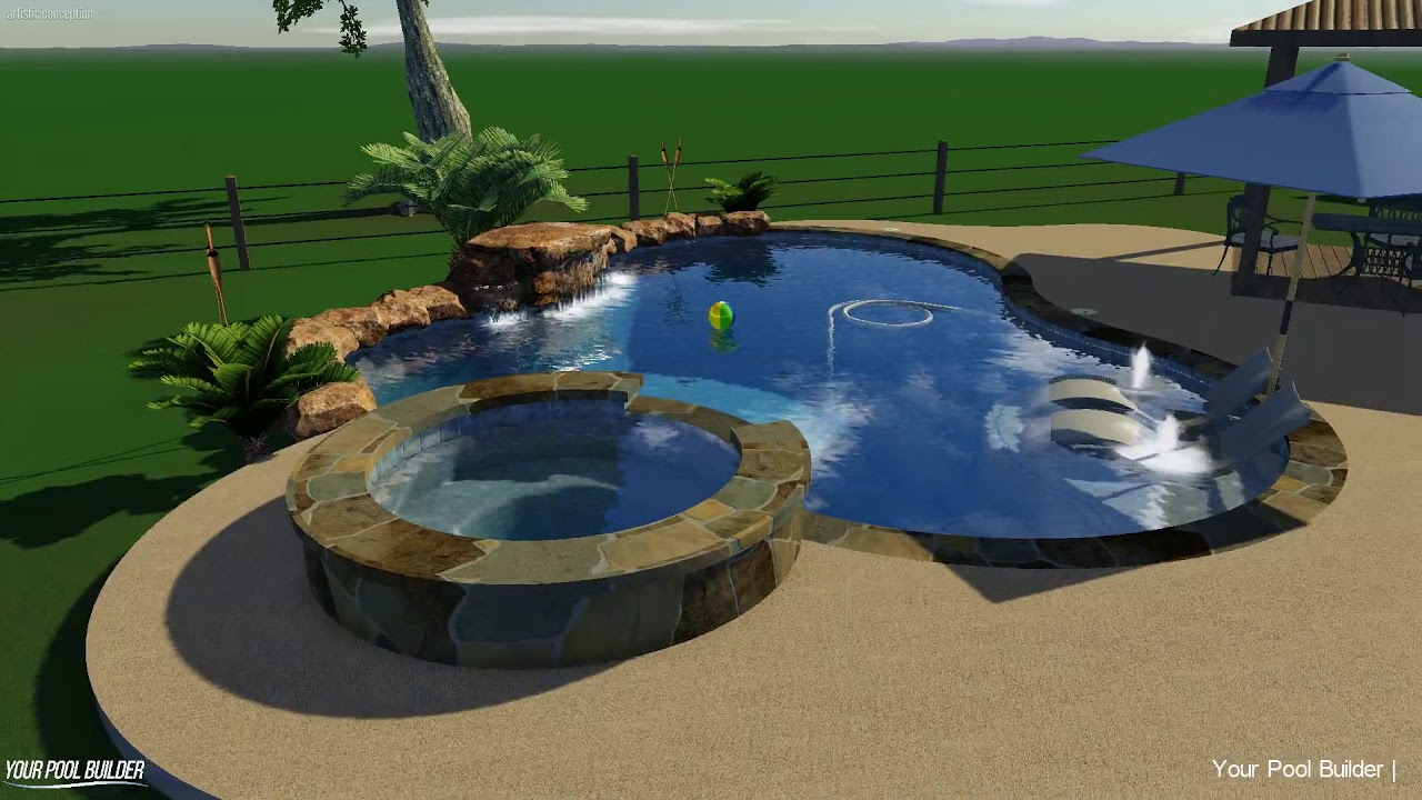Custom Pool & Spa Design | HUNTSVILLE, TX 77320 - YouTube
