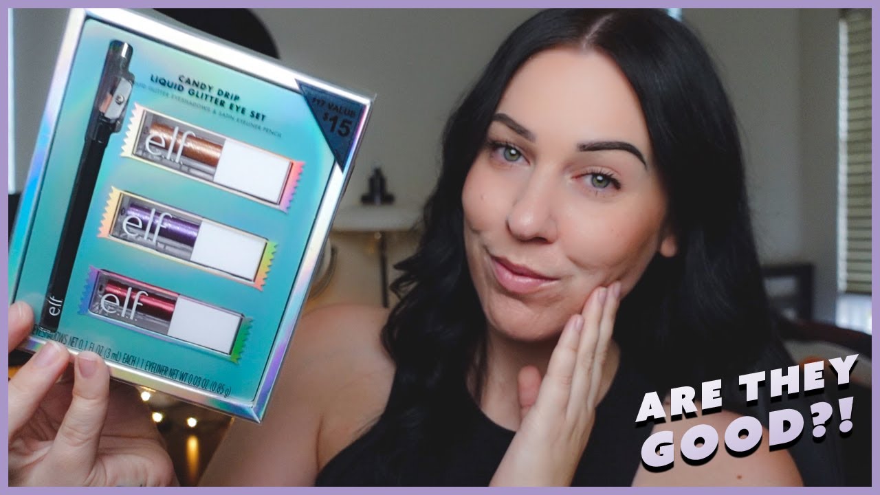 REVIEW! ELF Liquid Glitter Set! Candy Drip! - YouTube