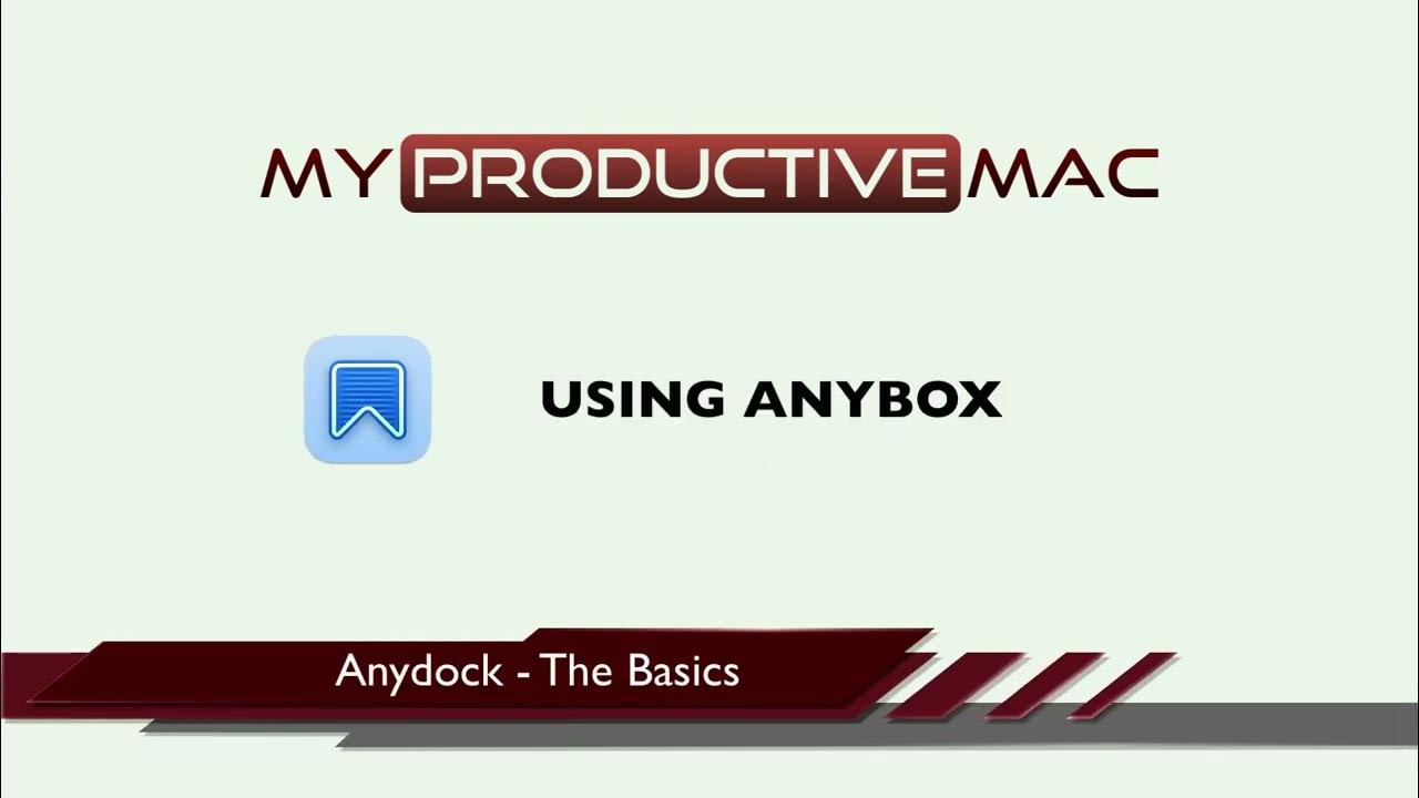 MPM Anydock in Anybox - YouTube