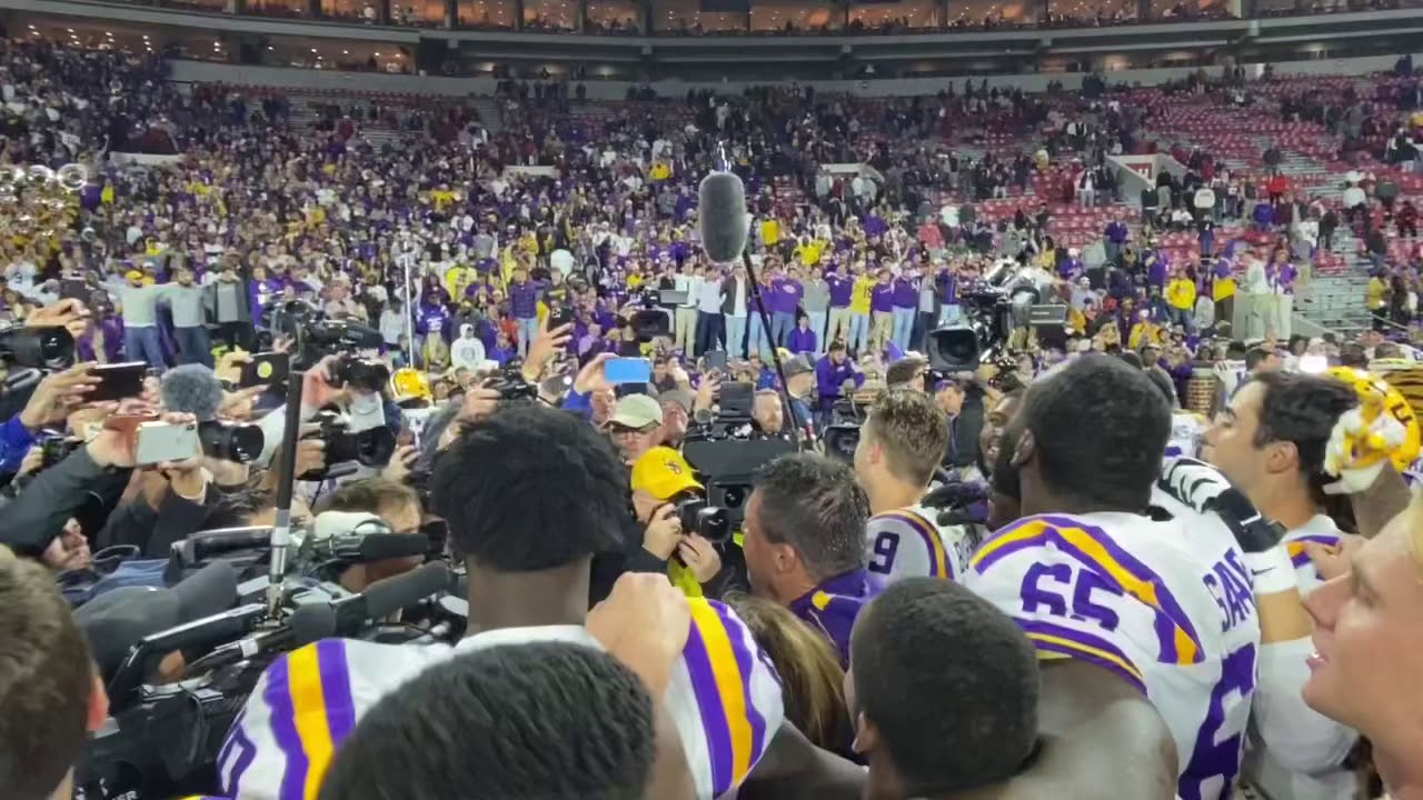 LSU celebrates win at Alabama 2019 - YouTube