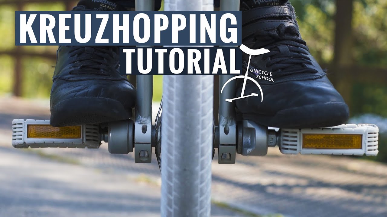 KREUZHÜPFEN | Einrad Tutorial | Cross Hopping inklusive Übergänge ...