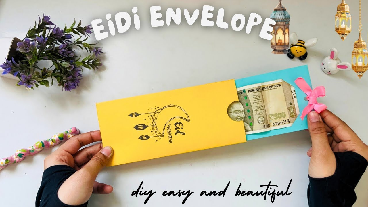 eid salami card making| eid card| eidi salami card| eidi envelope ideas ...