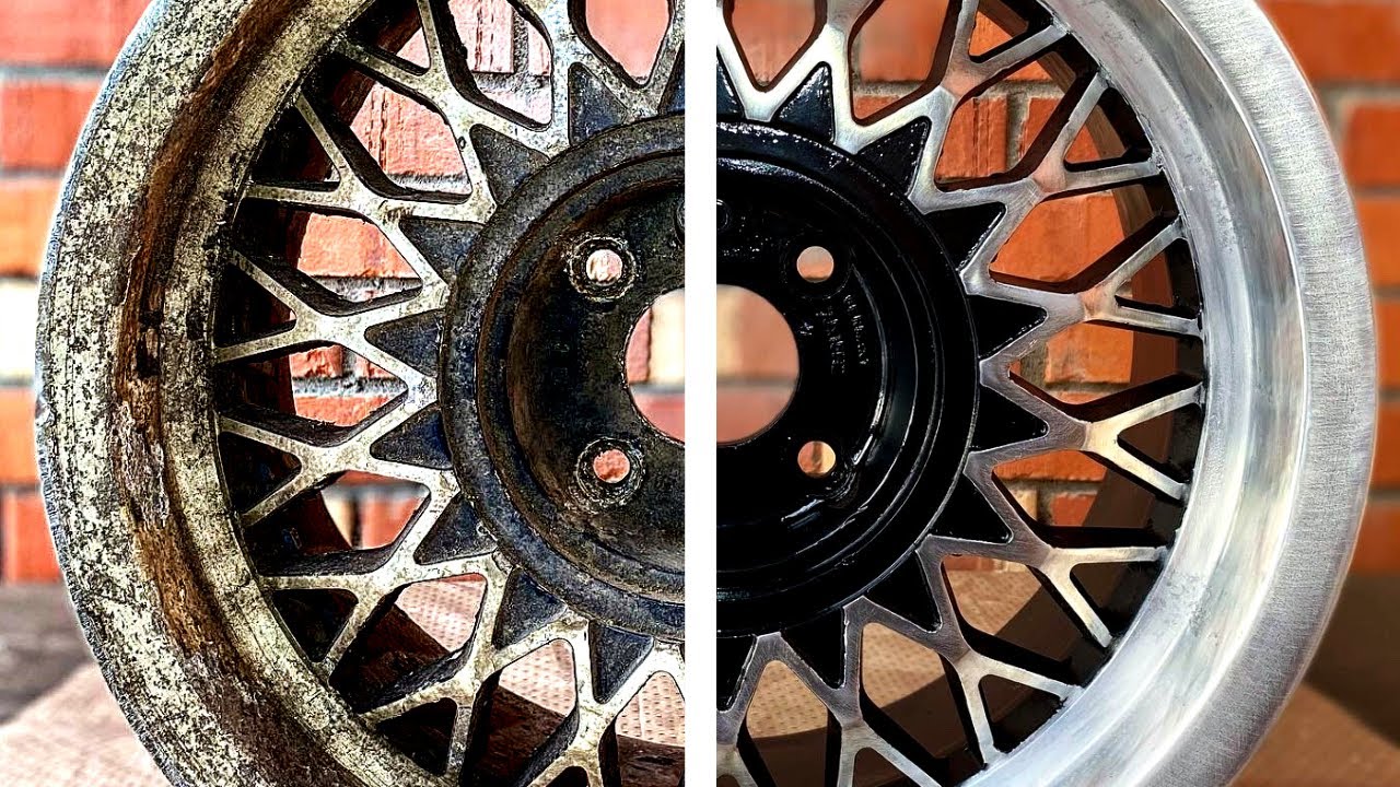 Super Rusty Wheel Restoration. BMW E28 - YouTube
