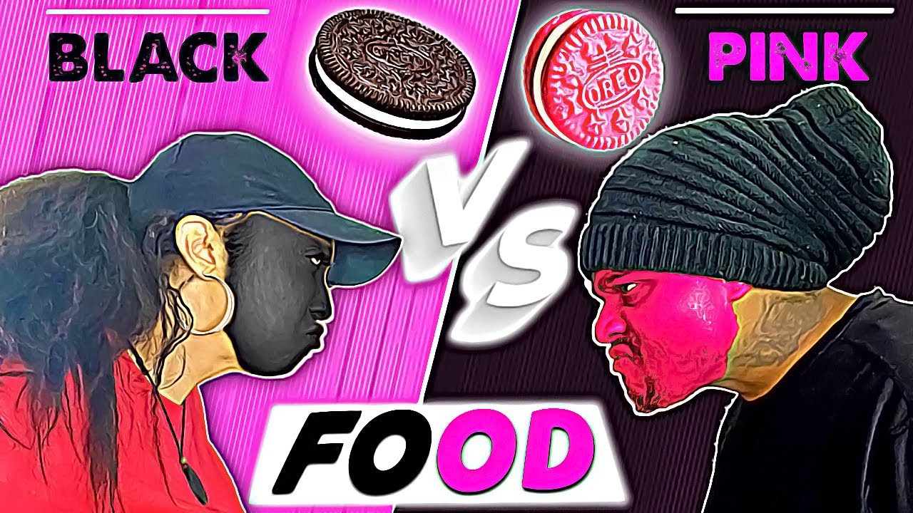 BLACK VS PINK FOOD CHALLENGE | Eating Only One Food for 24 Hours! The ...