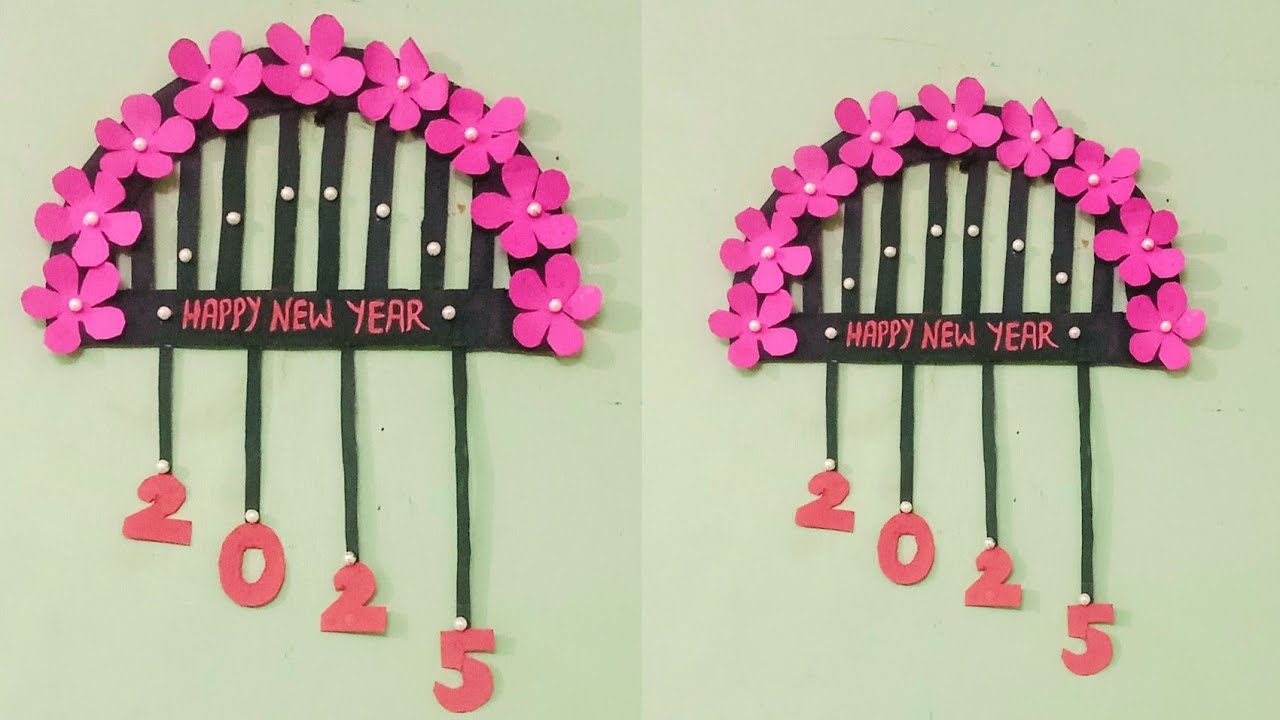 Happy New Year Wall Hanging 2025/How to make new year wall hanging/New ...