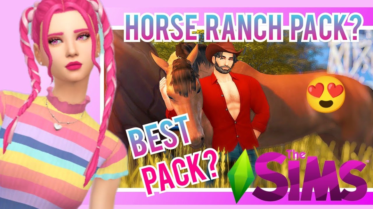 NEW horse ranch pack? 😍 make a sim and chat! 💗 (the sims 4) - YouTube