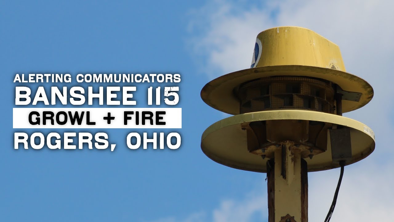 ACA Banshee 115 (Growl & Fire) | Rogers, Ohio Siren Test - YouTube