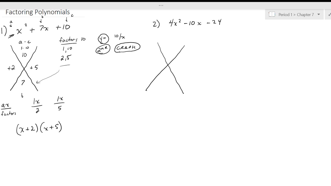 Factoring Polynomials Using Magic X - YouTube