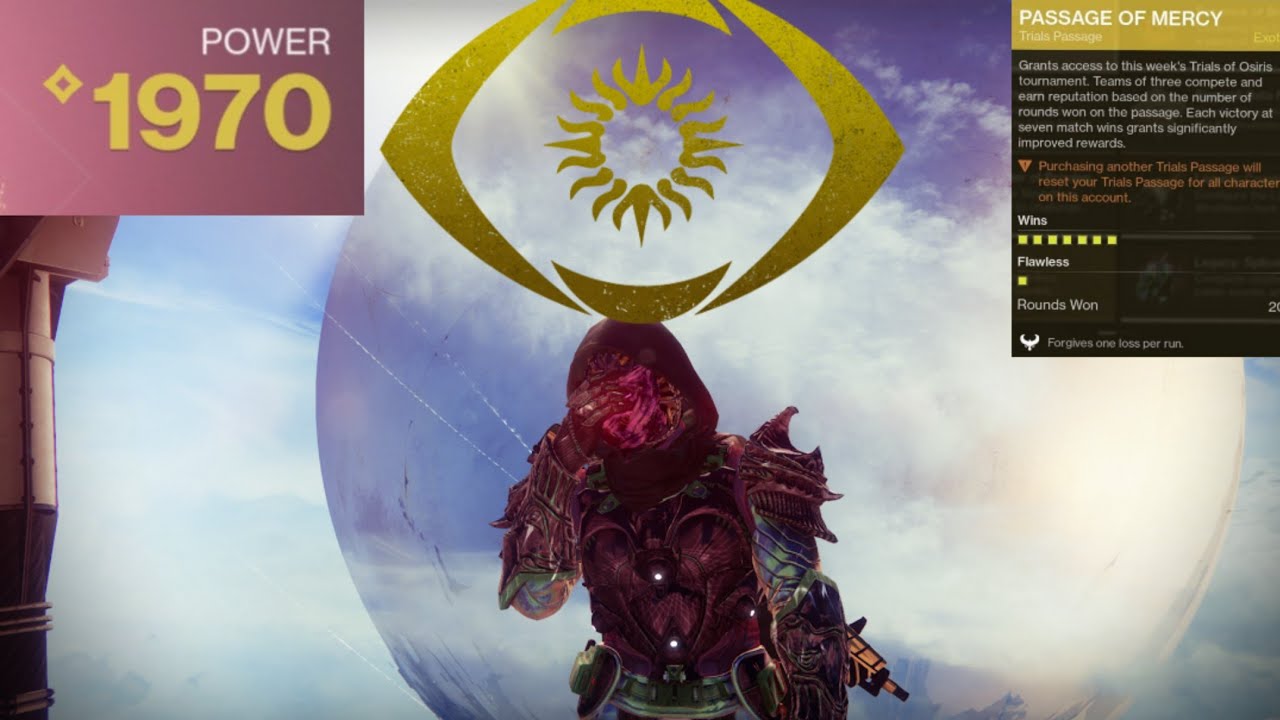 Solo Prismatic Trials of Osiris Flawless Card At 1970 Power Level ...