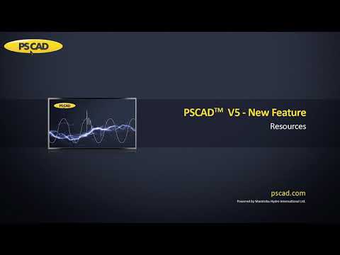PSCAD V5 - New Resources feature - YouTube
