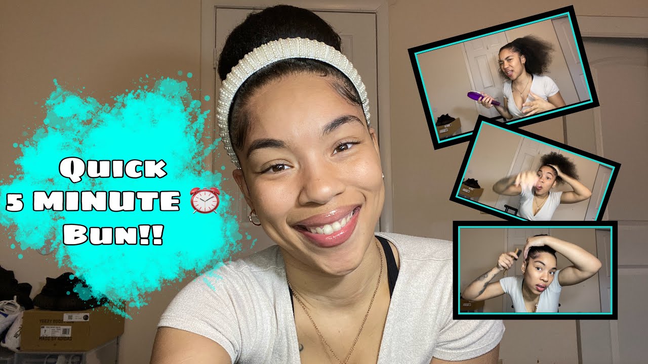 HIGH DONUT BUN on NATURAL HAIR|| QUICK METHOD| NO WEAVE - YouTube