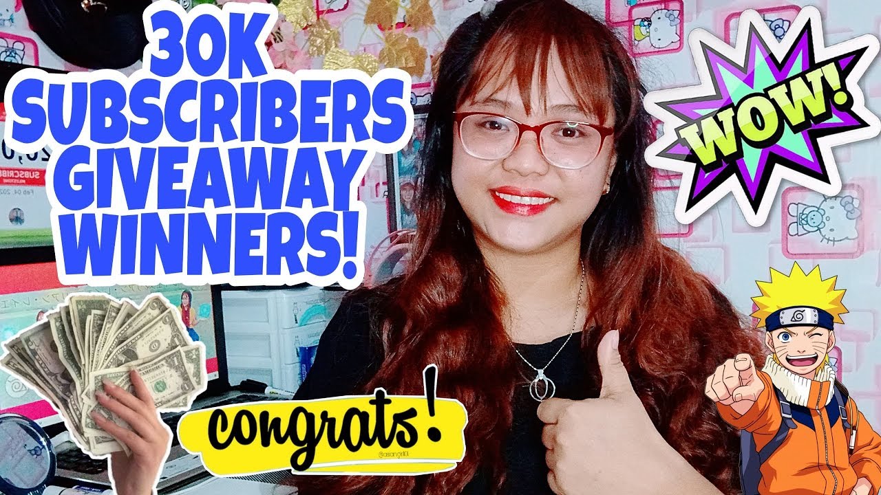 30K SUBSCRIBERS GIVEAWAY WINNERS!! CONGRATULATIONS - YouTube