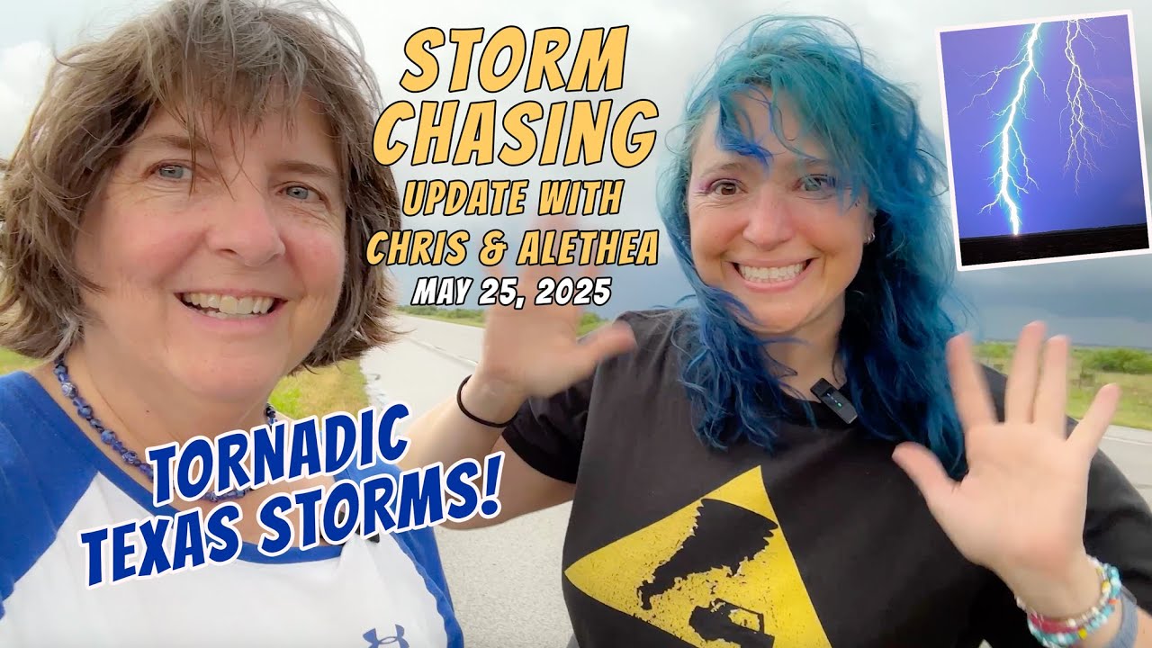 Storm chasing update - May 25 tornadic Texas storms! - YouTube