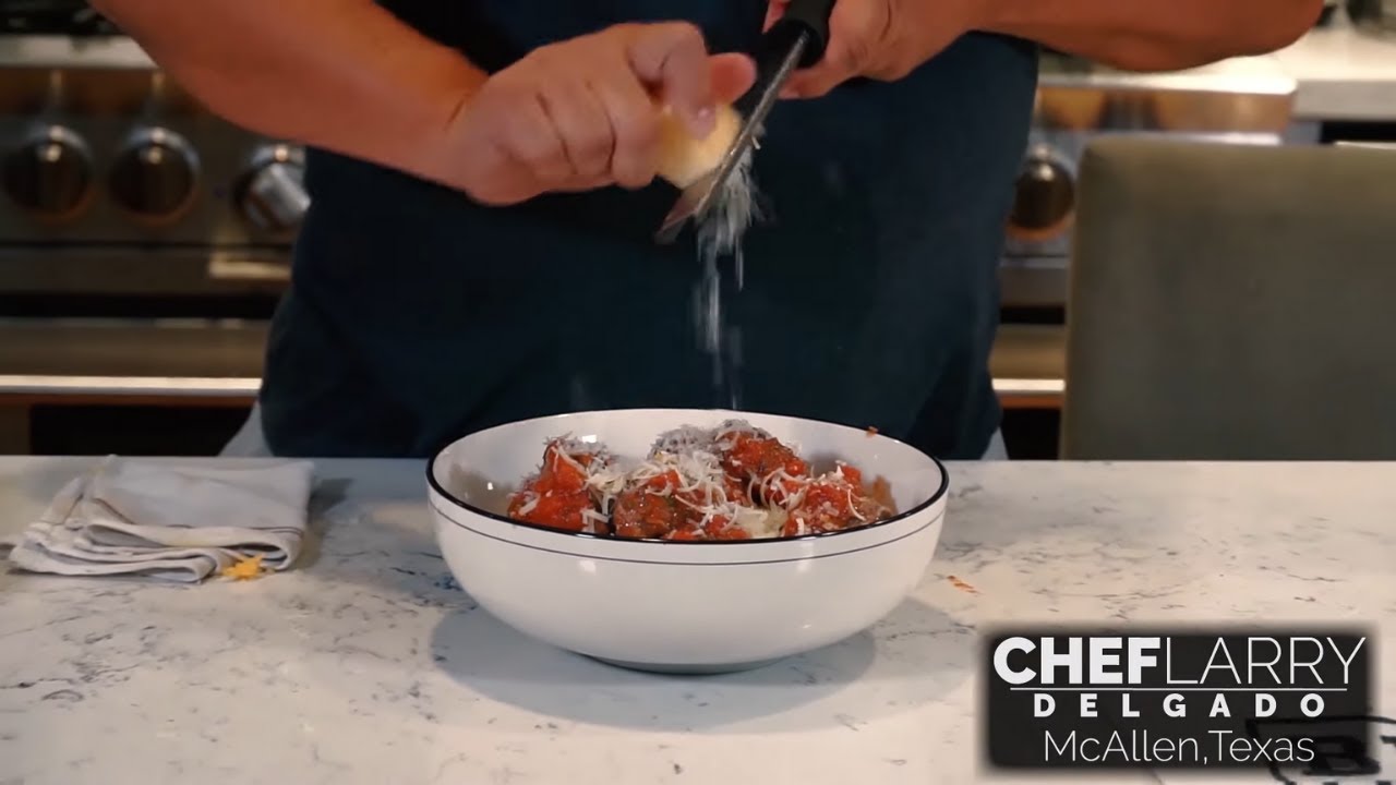 Chef Larry Delgado Shares his Meatball Recipe at Home - YouTube