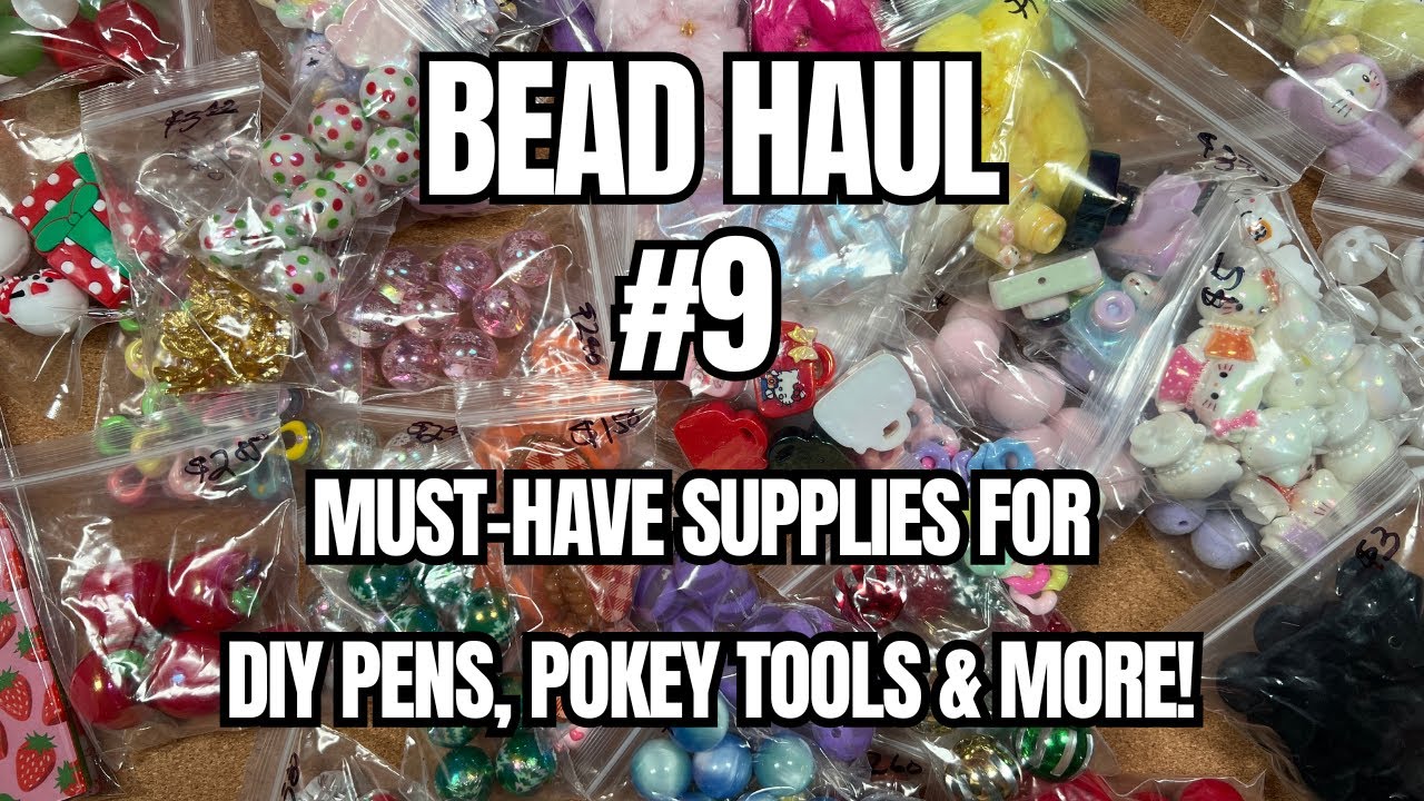 HUGE Bead Stash Reveal #9! 💎 Must Have Supplies for DIY Pens, Pokey ...